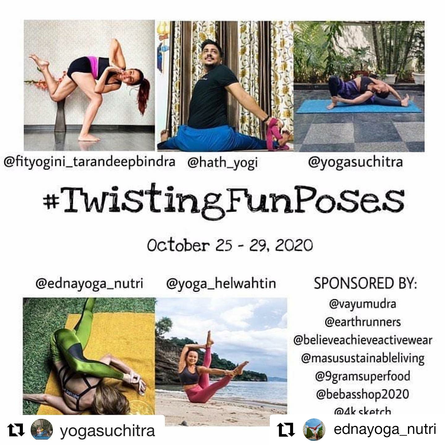 Twisting fun poses - Yogautmaningar